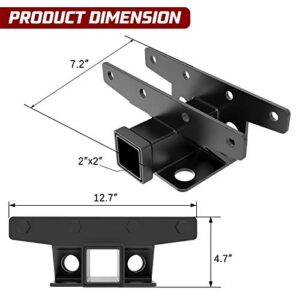 BUNKER INDUST Hitch Receiver Fit for Jeep Wrangler JL 2018-2022 / JLU 2 Door & 4 Door, 2" Inch Towing Trailer Rear Receiver Hitch