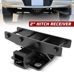 BUNKER INDUST Hitch Receiver Fit for Jeep Wrangler JL 2018-2022 / JLU 2 Door & 4 Door, 2" Inch Towing Trailer Rear Receiver Hitch