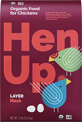 Hen Up Organic | Layer Mash - Non-GMO Chicken Food | 25 Pound (25 lb.) Bag