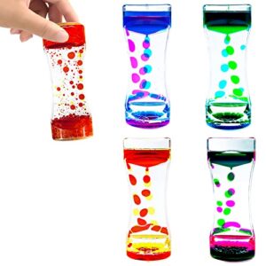 octtn liquid motion timer bubbler desktop toy, 4 pack bubble timer sensory toy for adults, fidget toy, stress relief and anxiety relief, relaxing, autism, adhd toys