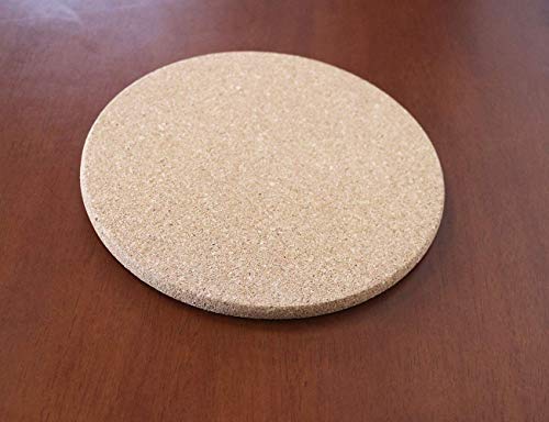 4-Pack Cork Trivets, Hot Pots Pans Holder, 7.5 x 7.5 x 0.4 Inches, Round Cork Coaster for Dishes