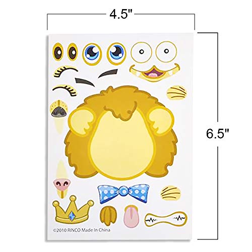 ArtCreativity Make Your Own Zoo Sticker Assortment, Set of 24 Sheets, Unique Arts ‘n Crafts Activity Supplies Kit for Kids, Sticker Prize, Fun Birthday Party Favor, Goodie Bag Filler