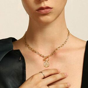 JA.S.JR 18K Gold Plated Initial Necklace Gold Necklaces for Women Letter Necklace