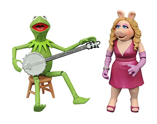 DIAMOND SELECT TOYS The Muppets Best of Series 1: Kermit & Miss Piggy Action Figure Two-Pack, Multicolor