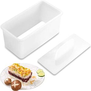 ayccnh non stick musubi maker press, bpa free sushi making kit onigiri mold, non-toxic luncheon meat press hawaiian musubi maker mold (white)