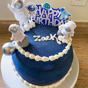 JeVenis Space Birthday Cake Topper Space Birthday Cake Decoration Space Cupcake Decoration Rocket Cake Decoration Astronaut Cake Decoration