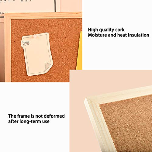 Cork Board Photo Wall, Dormitory Notes Board Message Board, Wall-Mounted Pushpin Bulletin Board Display Board, 40 x 60 cm