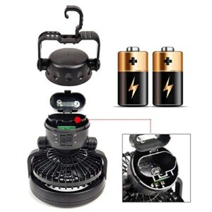 AGPtEK Electric Air Pump Bundle with 2-in-1 18 LED Portable Camping Lantern Ceiling Fan