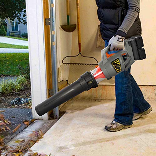 Koreyosh Cordless Leaf Blower 40V Electric Leaf Blower with Battery & Charger,Powerful Lawn Sweeper for Leaf Blowing,Dust Cleaning,Variable Speed