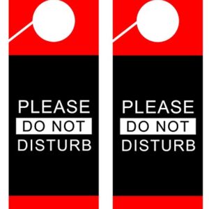 Do Not Disturb Door Hanger Sign, 2 Pack, Double Sided, Ideal for Using in Any Places Like Offices, Clinics, Law Firms, Hotels or During Therapy, Spa Treatment, Counseling Sessions