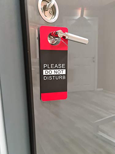 Do Not Disturb Door Hanger Sign, 2 Pack, Double Sided, Ideal for Using in Any Places Like Offices, Clinics, Law Firms, Hotels or During Therapy, Spa Treatment, Counseling Sessions