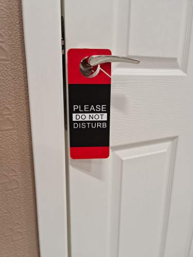 Do Not Disturb Door Hanger Sign, 2 Pack, Double Sided, Ideal for Using in Any Places Like Offices, Clinics, Law Firms, Hotels or During Therapy, Spa Treatment, Counseling Sessions