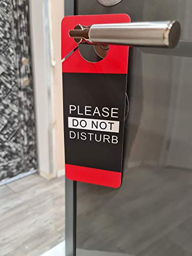 Do Not Disturb Door Hanger Sign, 2 Pack, Double Sided, Ideal for Using in Any Places Like Offices, Clinics, Law Firms, Hotels or During Therapy, Spa Treatment, Counseling Sessions