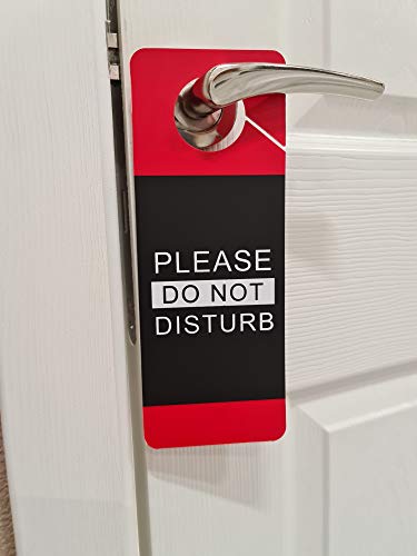 Do Not Disturb Door Hanger Sign, 2 Pack, Double Sided, Ideal for Using in Any Places Like Offices, Clinics, Law Firms, Hotels or During Therapy, Spa Treatment, Counseling Sessions