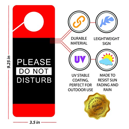 Do Not Disturb Door Hanger Sign, 2 Pack, Double Sided, Ideal for Using in Any Places Like Offices, Clinics, Law Firms, Hotels or During Therapy, Spa Treatment, Counseling Sessions