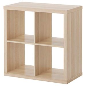 ikea kallax shelving unit white stained oak effect (42x39x147 cm) 4 shelf