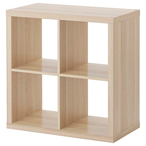 Ikea KALLAX shelving unit white stained oak effect (42x39x147 cm) 4 shelf