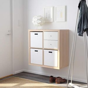 Ikea KALLAX shelving unit white stained oak effect (42x39x147 cm) 4 shelf