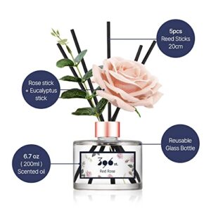 396 st. Rose Flower Reed Diffuser, Vanilla Lavender(Also Known as Garden Lavender), 200ml(6.7oz) / Reed Diffuser Sets, Scentsy Home Fragrance, Scented Oils, Home & Bathroom Décor