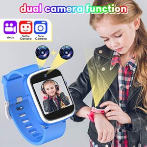 KeBuLe Kids Watch Educational Electronic Toys Touch Screen Smart Watch Toys for 5-10 Year Old Boys Girls Toddler Watch HD Dual Camera Watch Birthday for Kids USB Charging