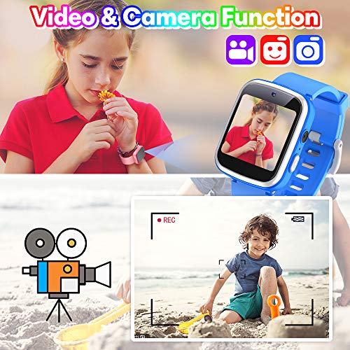 KeBuLe Kids Watch Educational Electronic Toys Touch Screen Smart Watch Toys for 5-10 Year Old Boys Girls Toddler Watch HD Dual Camera Watch Birthday for Kids USB Charging