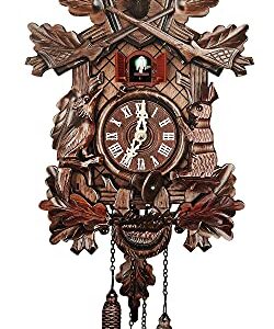 JoonieHouse Traditional Black Forest Cuckoo Clock, Newly Wood Coo Coo Clock Decorative Wall Clock with Pendulum and Chiming Function - Perfect Wall Clocks for Home Livingroom Decor