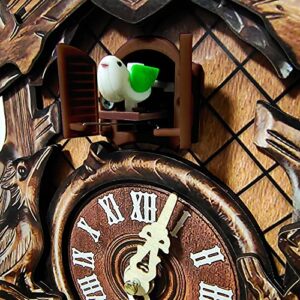 JoonieHouse Traditional Black Forest Cuckoo Clock, Newly Wood Coo Coo Clock Decorative Wall Clock with Pendulum and Chiming Function - Perfect Wall Clocks for Home Livingroom Decor