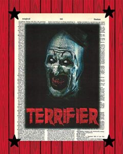 art the clown terrifier movie print art the clown horror movie dictionary art print 8x10(unframed)