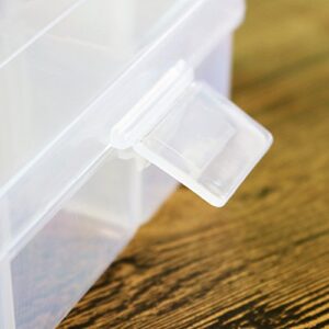 36 Grids Plastic Storage Box Adjustable Divider Organizer Jewelry Box Tool Container (White x 2 Packs)