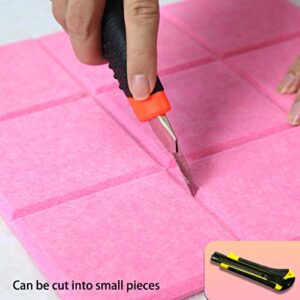 Wall decoration Jiugongge Felt Board x4, self-Adhesive Felt Note Board, Colorful Foam, You can Cut it Yourself (11.8x11.8 in)