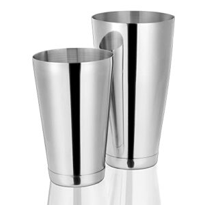 etens cocktail shaker, pro bar shaker boston shaker set, stainless steel martini shaker drink mixer for bartending – essential bar tools weighted shaking metal tins cocktail shaker set for bartender