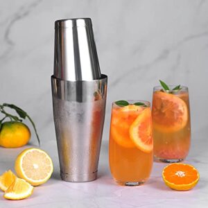 Etens Cocktail Shaker, Pro Bar Shaker Boston Shaker Set, Stainless Steel Martini Shaker Drink Mixer for Bartending – Essential Bar Tools Weighted Shaking Metal Tins Cocktail Shaker Set for Bartender