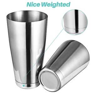 Etens Cocktail Shaker, Pro Bar Shaker Boston Shaker Set, Stainless Steel Martini Shaker Drink Mixer for Bartending – Essential Bar Tools Weighted Shaking Metal Tins Cocktail Shaker Set for Bartender