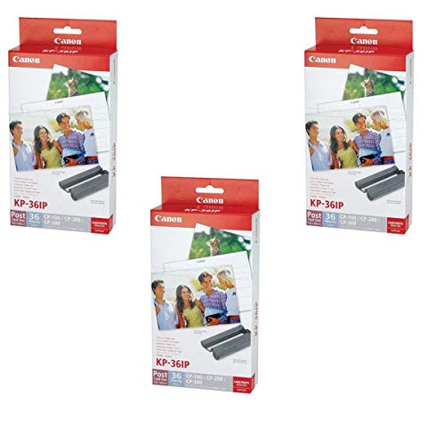 Canon 3-Pack Color Ink/Paper Set KP-36IP for CP Printers (36 Sheets of 4x6 Paper with Ink)