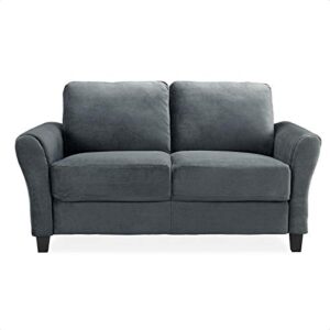 celestia microfiber/microsuede 56.3" flared arms loveseat