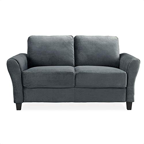 Celestia Microfiber/Microsuede 56.3" Flared Arms Loveseat