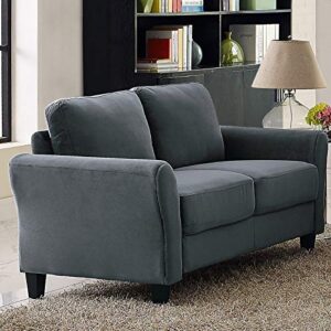 Celestia Microfiber/Microsuede 56.3" Flared Arms Loveseat