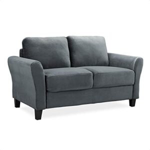 Celestia Microfiber/Microsuede 56.3" Flared Arms Loveseat