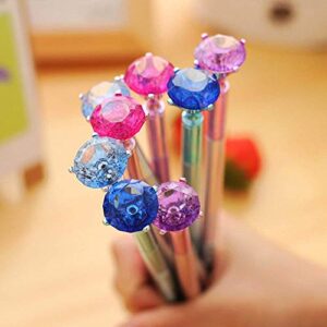 8pcs Diamond Pens Kawaii Big Crystal Diamond Ballpoint Pen Bling Metallic Ballpoint Pen Gel Ink Pen Student Pens Rollerball Pens For Student Gift Stationery School Office Supplies (Black Ink)