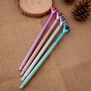 8pcs Diamond Pens Kawaii Big Crystal Diamond Ballpoint Pen Bling Metallic Ballpoint Pen Gel Ink Pen Student Pens Rollerball Pens For Student Gift Stationery School Office Supplies (Black Ink)