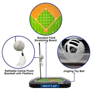 Pets First Kansas City Royals Baseball Cat Scratcher Toy