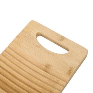 Junluck Laundry Washing Board, Clothes Cleaning Tools Modern and Simple Thicken Wooden 19.7in Washing Board, for Family Use Gift