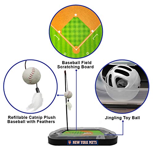 Pets First New York Mets Baseball Cat Scratcher Toy