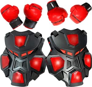 armogear electronic boxing toy for kids | interactive boxing game with 3 play modes, includes 2 pairs boxing gloves | cool toy for teen boys | sports toy for kids boys & girls, ages 8 years +