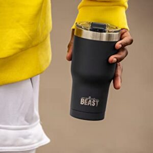 Beast 40 oz Tumbler Stainless Steel Vacuum Insulated Coffee Ice Cup Double Wall Travel Flask (Matte Black)