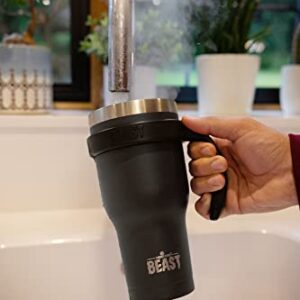 Beast 40 oz Tumbler Stainless Steel Vacuum Insulated Coffee Ice Cup Double Wall Travel Flask (Matte Black)