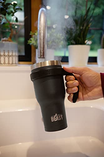 Beast 40 oz Tumbler Stainless Steel Vacuum Insulated Coffee Ice Cup Double Wall Travel Flask (Matte Black)