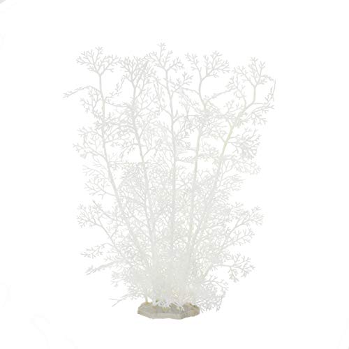 JIH Aquarium Plastic Plants 2 Pcs 15 inch (CU89T-White2pcs)