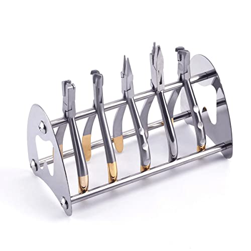 LVCHEN Dental Stainless Steel Pliers Holder - Orthodontic Pliers Organizer Multifunctional Sturdy Forceps Rack for Orthodontic Craft Plier Forceps Scissors