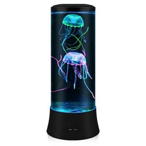 edier led fantasy jellyfish lava lamp - round real jellyfish aquarium lamp - 7 color setting jellyfish tank mood light - jellyfish tank decorations for home office decor great gifts for kids